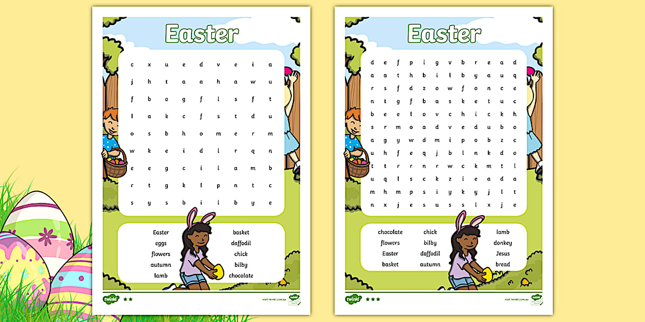 Easter Word Search (teacher made) - Twinkl