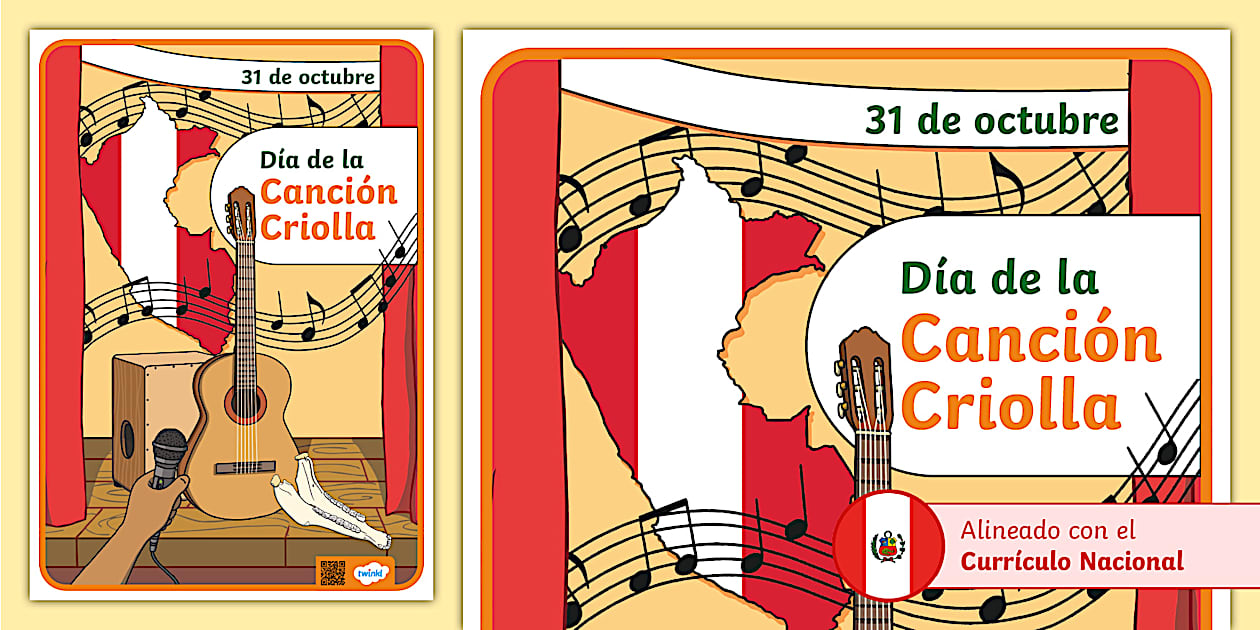 Afiche de la Canción Criolla | Materiales Educativos Twinkl