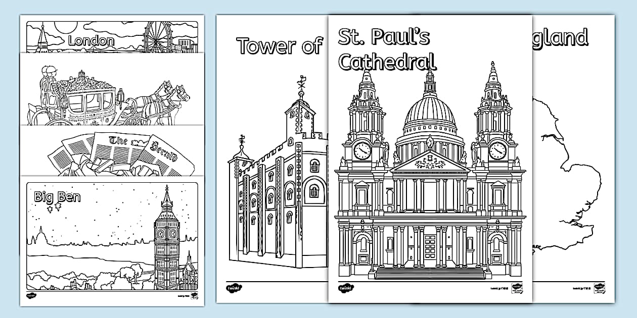 England Coloring Pages (creat de profesori) - Twinkl