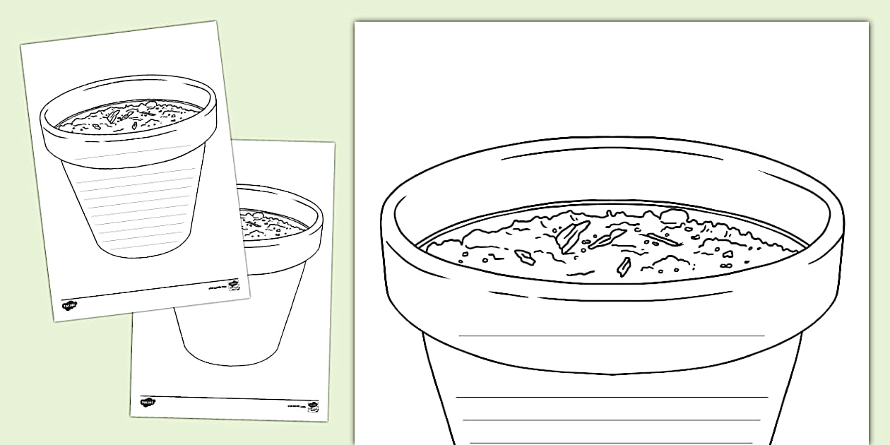 Plant Pot Writing Template (Teacher-Made) - Twinkl