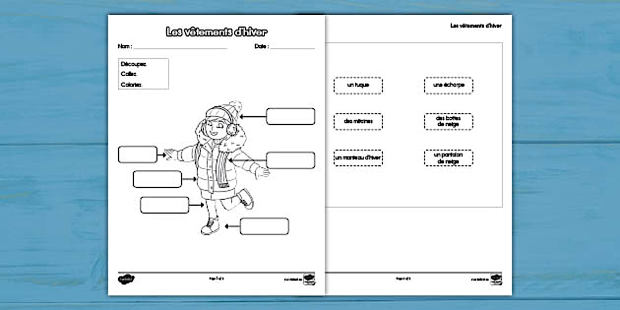 Winter Cut-and-Paste Craft – Clothing Activity | Twinkl