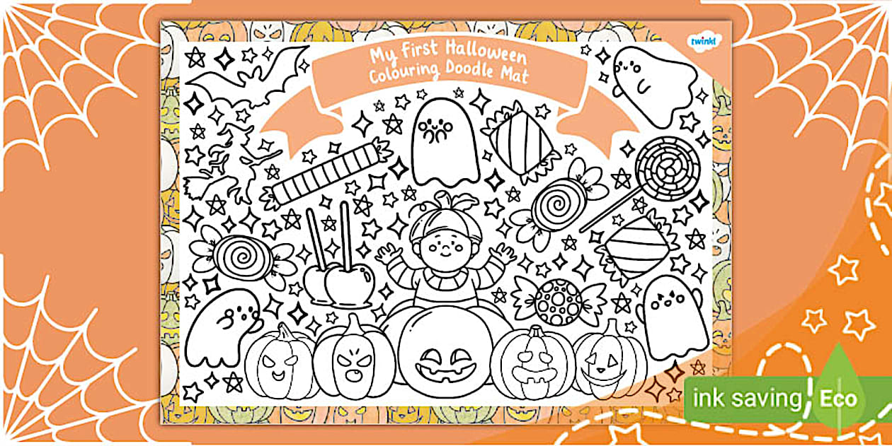 My First Halloween Doodle Mat