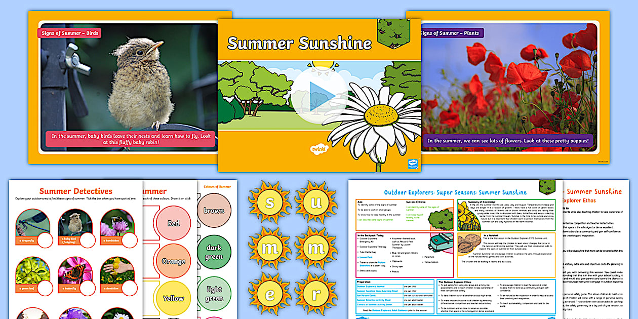 EYFS Summer Outdoor Explorers Lesson 1: Summer Sunshine Pack
