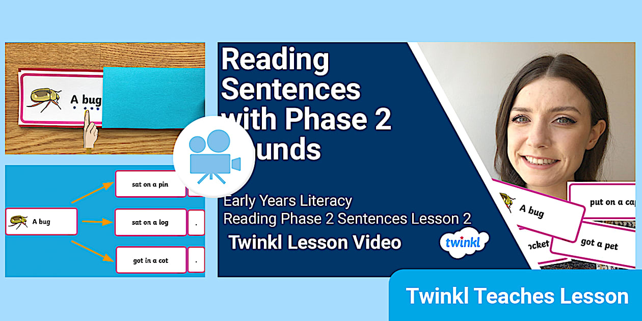 Reading Phase 2 Sentences Video Lesson 2 | EYFS Literacy