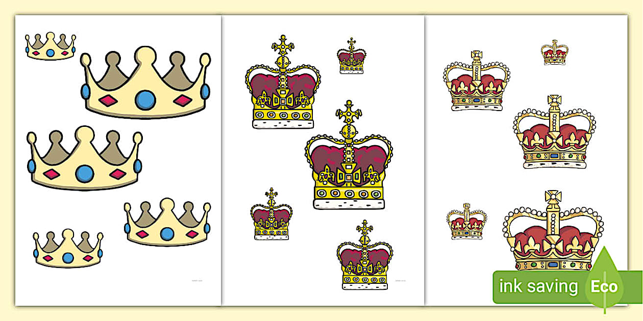👉 Crown Size Ordering Activity - Twinkl - EYFS - Twinkl