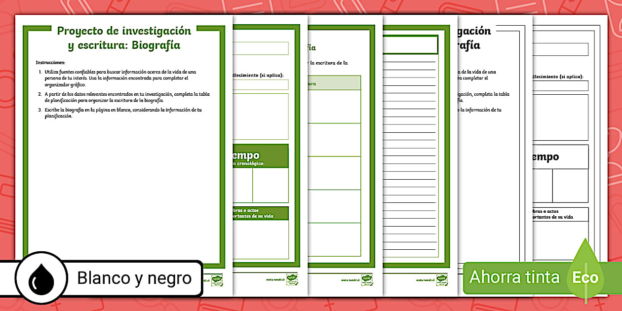 Plantillas de Escritura Biografía