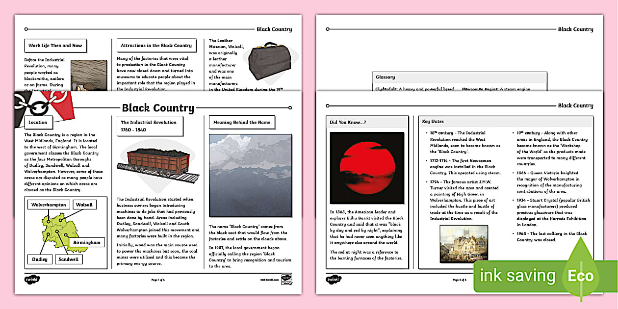 The Black Country Fact File,black country - Twinkl