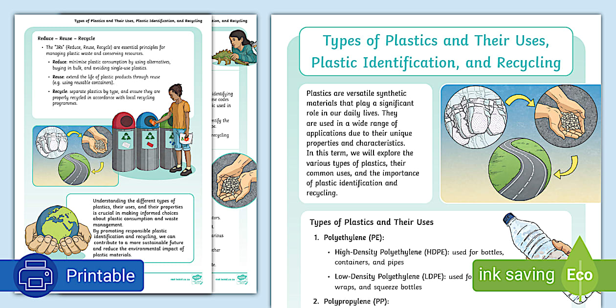 Types of Plastics and Their Uses and Recycling - Twinkl