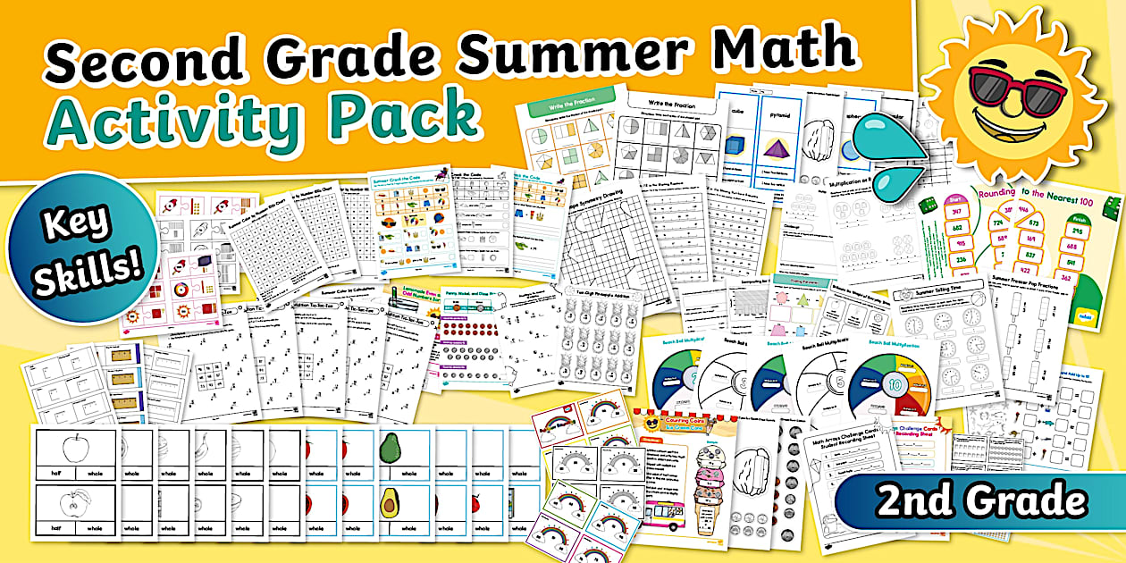 Second Grade Summer Math Activity Pack (teacher made)
