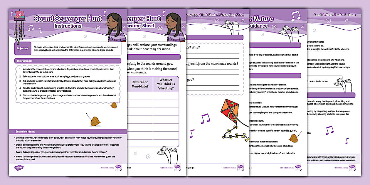 STEM Outdoors: Sound Scavenger Hunt - Twinkl