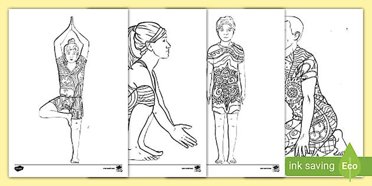 Yoga Mindfulness Colouring Activity KS2