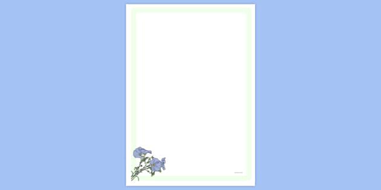 Printable Page Border for KS2 Flowers (teacher made)