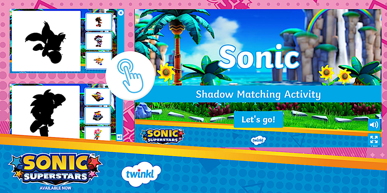 FREE! - Sonic: Interactive Shadow Matching Activity Worksheet
