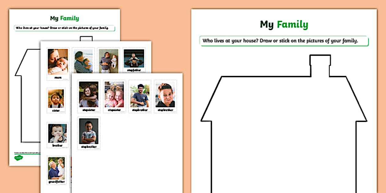 My Family Inclusion Worksheet Older Learners (teacher made)