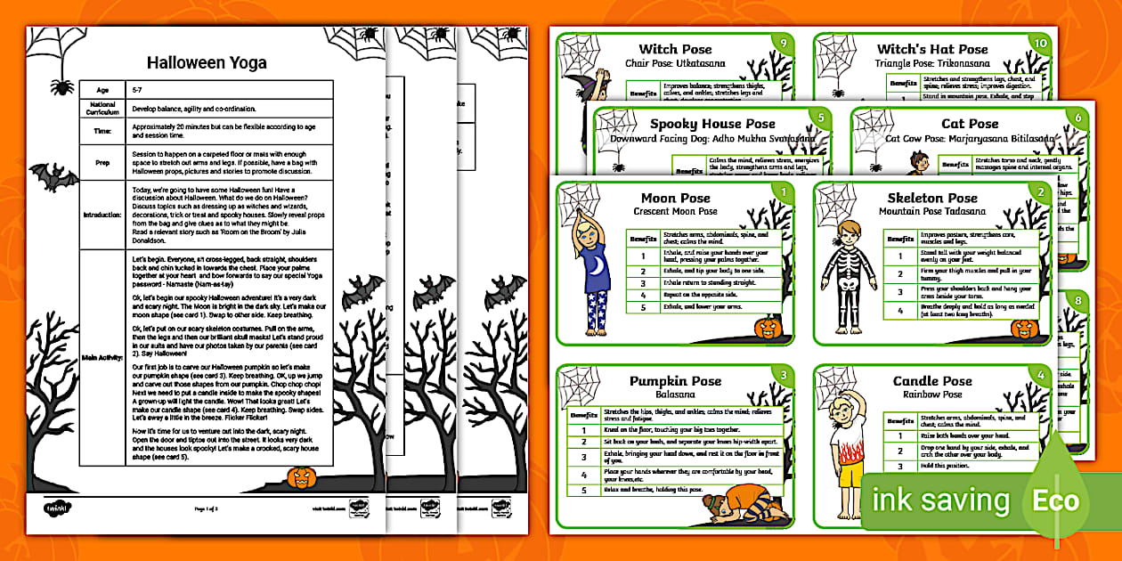 Halloween Yoga Story (teacher made) - Twinkl