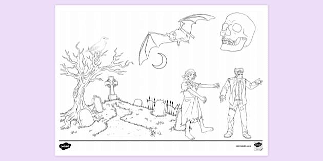 Horror Printable Colouring | Colouring Sheets (teacher made)