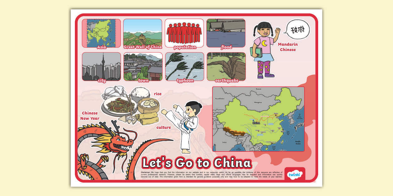 Let's Go to China Large Display Poster - Twinkl