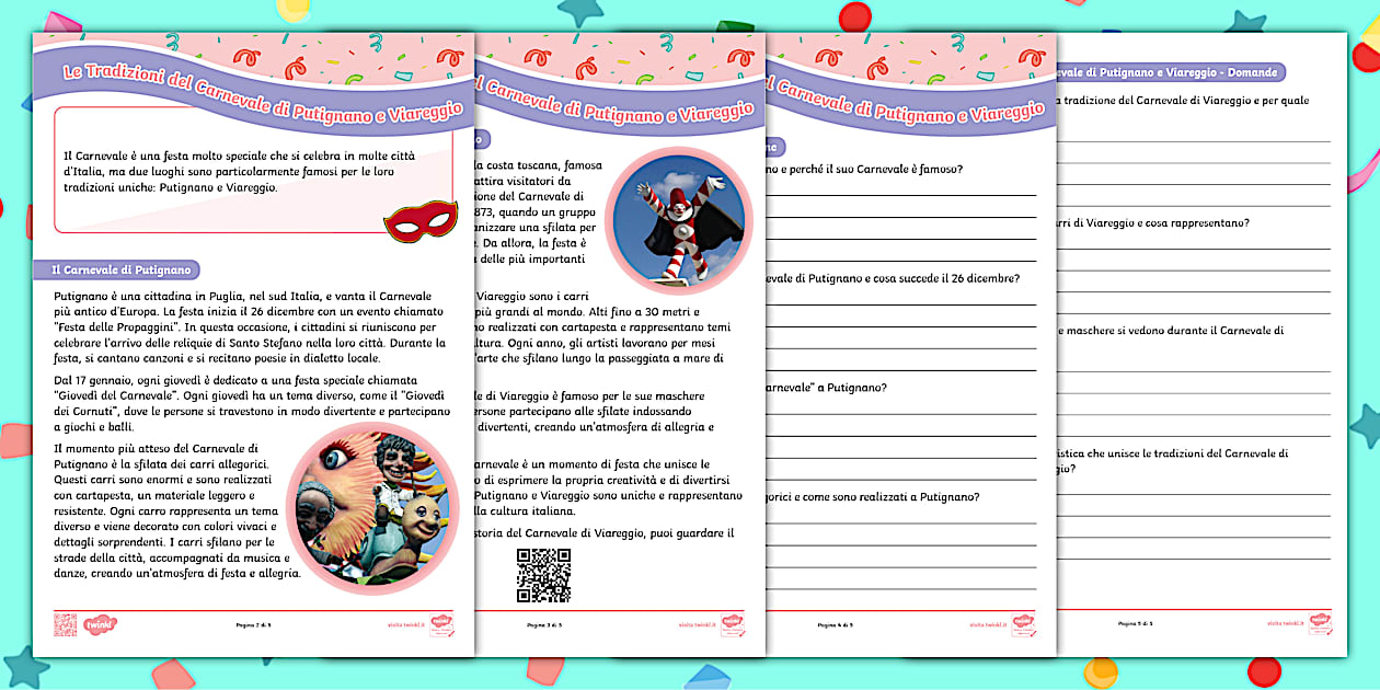 Le Tradizioni del Carnevale di Putignano e Viareggio