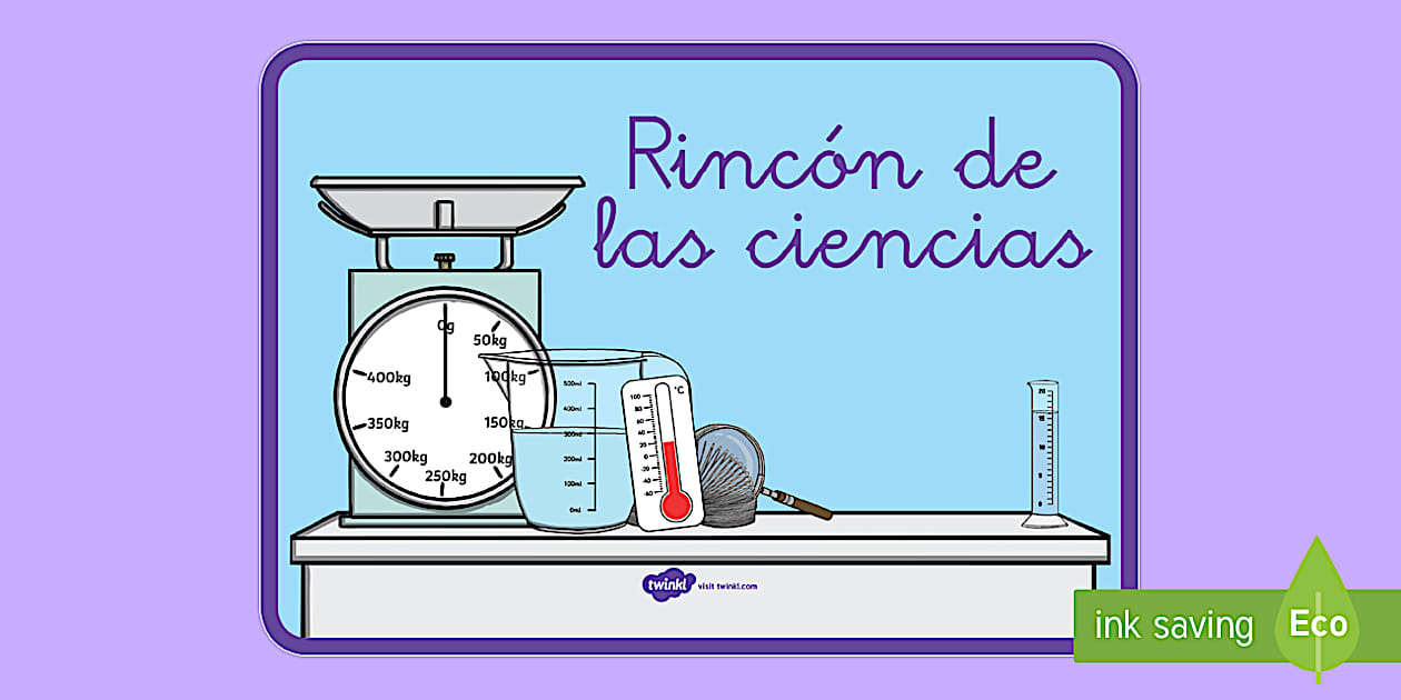 Póster DIN A4: El rincón de las ciencias