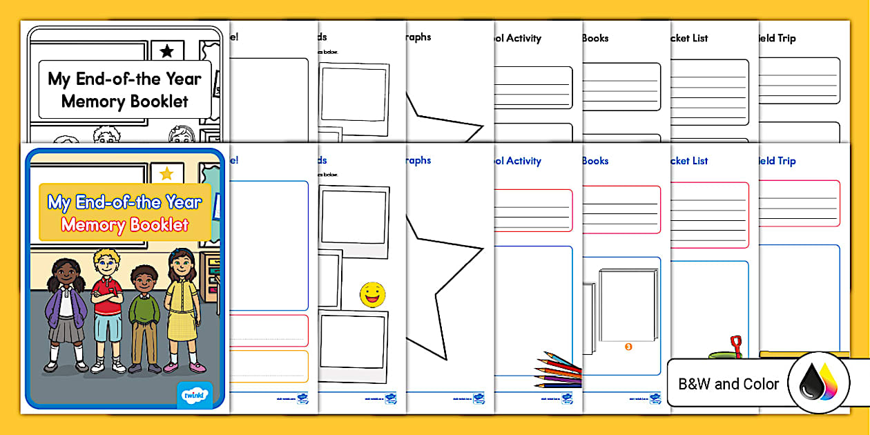 Kindergarten End-of-the-Year Memory Booklet (teacher made)