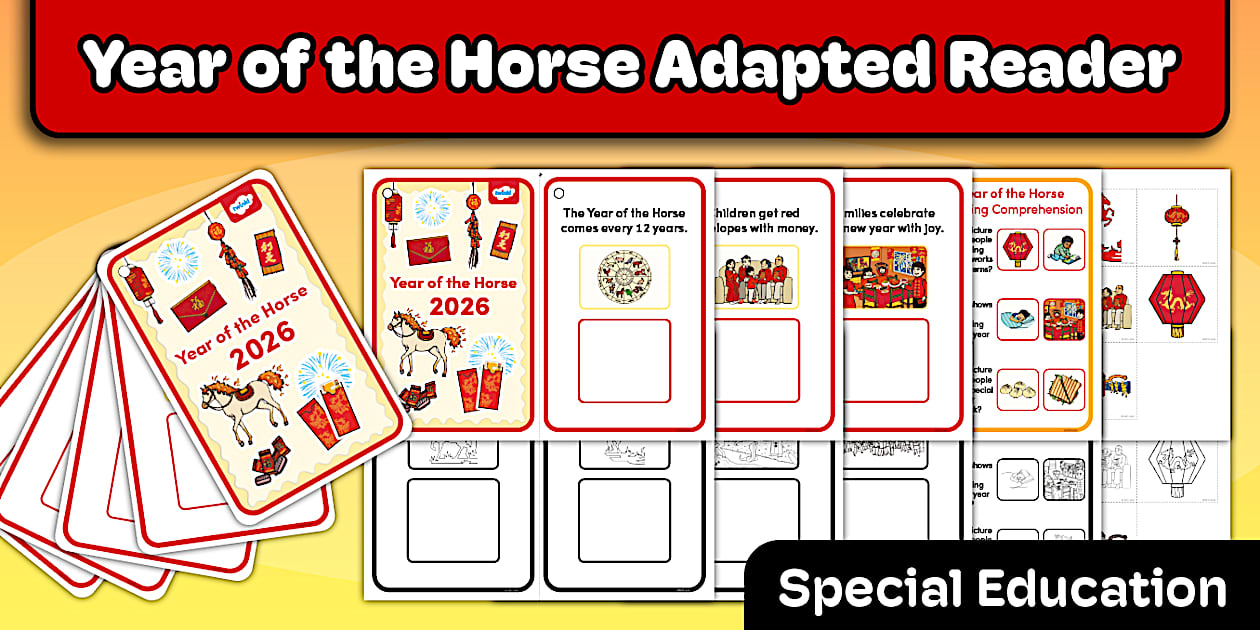 Year of the Horse Adapted Reader for Special Education