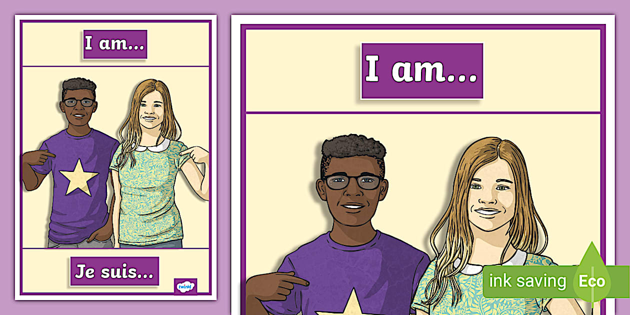 👉 French for 'I am' Display Poster (teacher made)