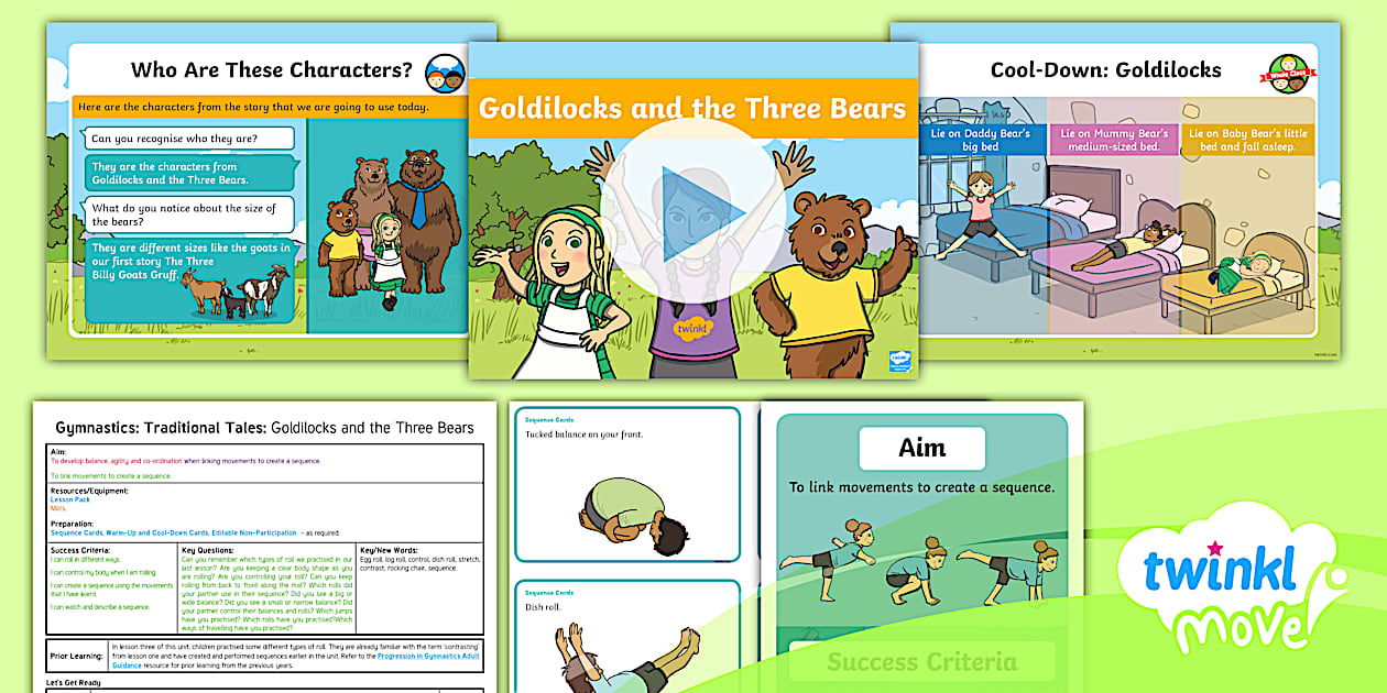 👉 Goldilocks for PE | Tales: Goldilocks and the Three Bears