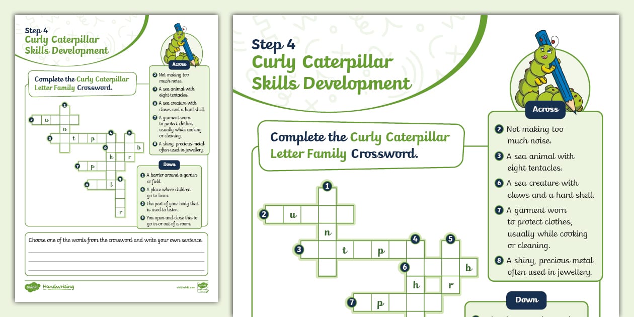 Curly Caterpillar Development Step 4 Handwriting Practice