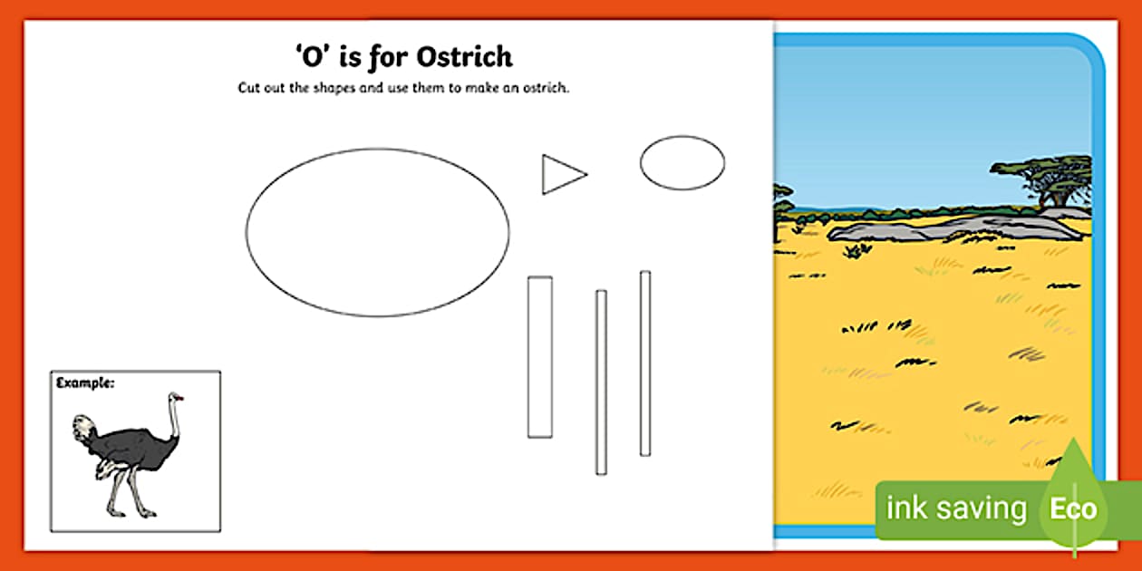 SA 'O' Is for Ostrich Craft (teacher made) - Twinkl