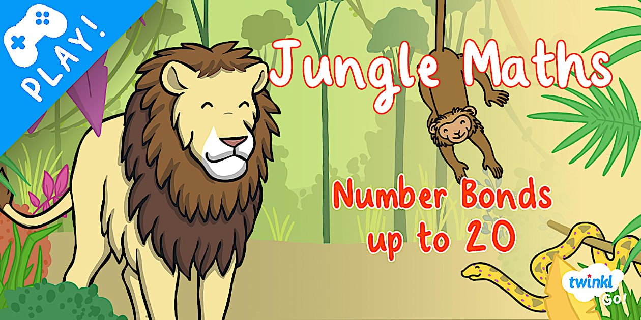 Jungle Maths: Number Bonds To 20 Game KS1 | Twinkl Go!