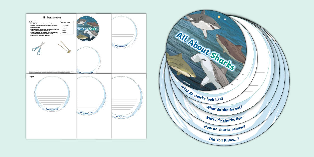All About Sharks Circles Booklet