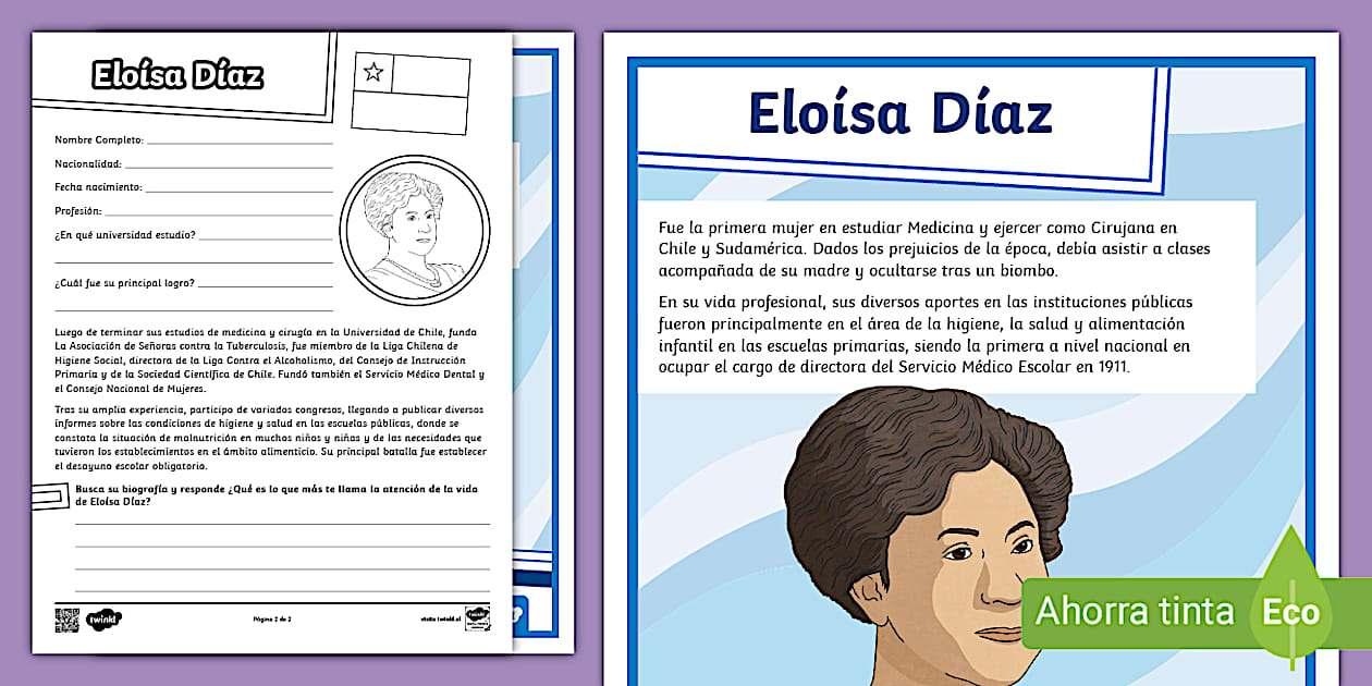 Guía de Trabajo: Eloísa Díaz mujeres chilenas en la historia