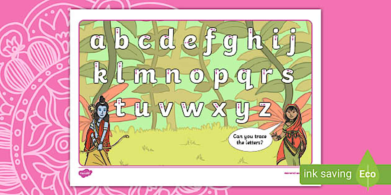 Cursive Diwali Themed Letter Writing Worksheet - Twinkl