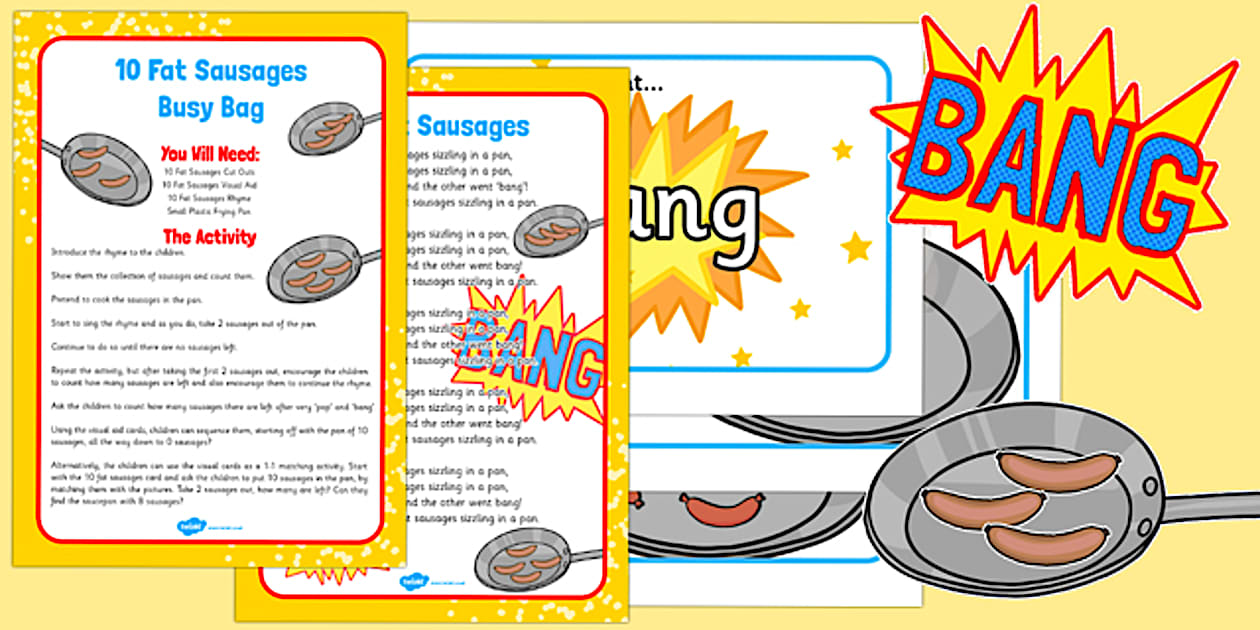 10 Fat Sausages Busy Bag For Parents (teacher made) - Twinkl