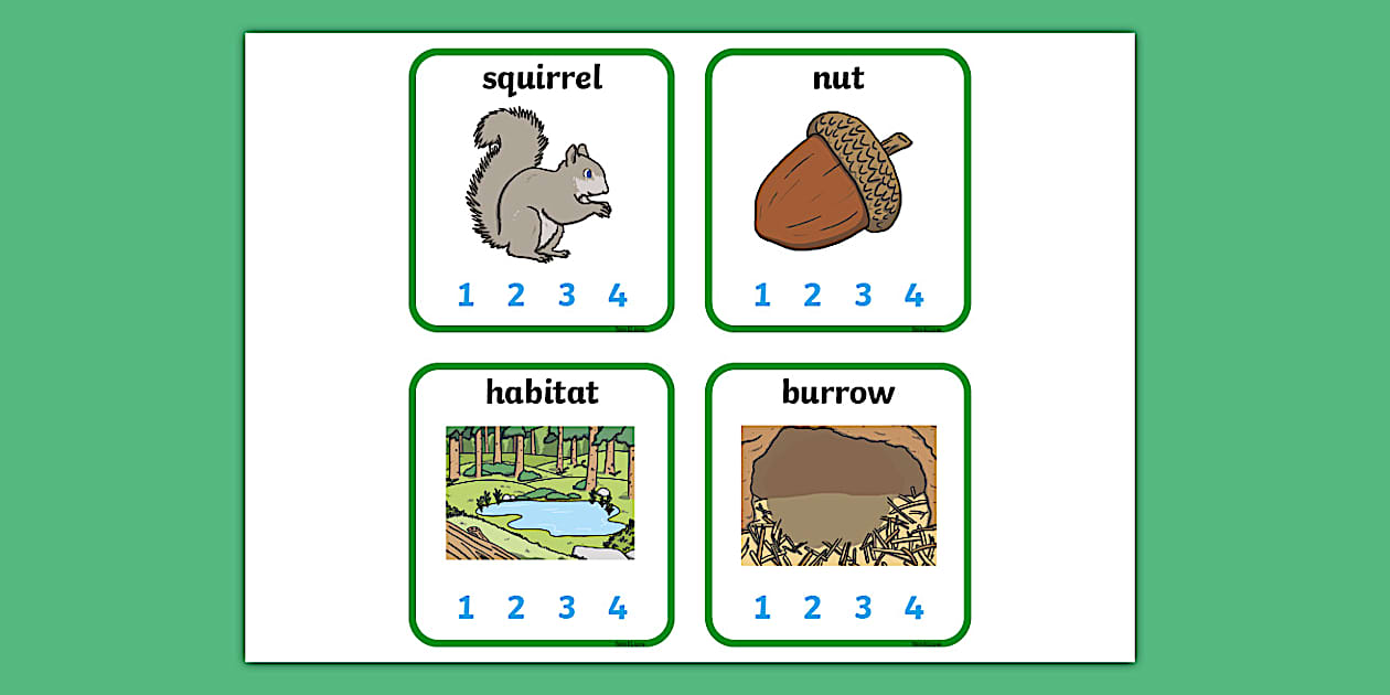 How Many Syllables in Squirrel? Clip Cards (Teacher-Made)