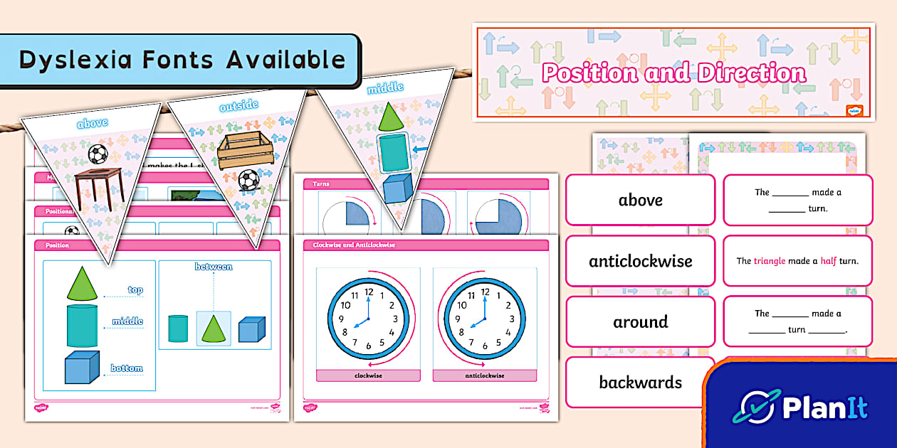 PlanIt Maths Year 1 Position and Direction Display Pack