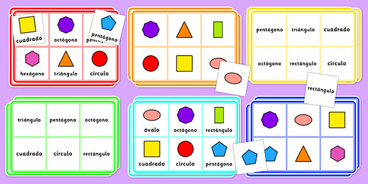 2D Shape Bingo Spanish