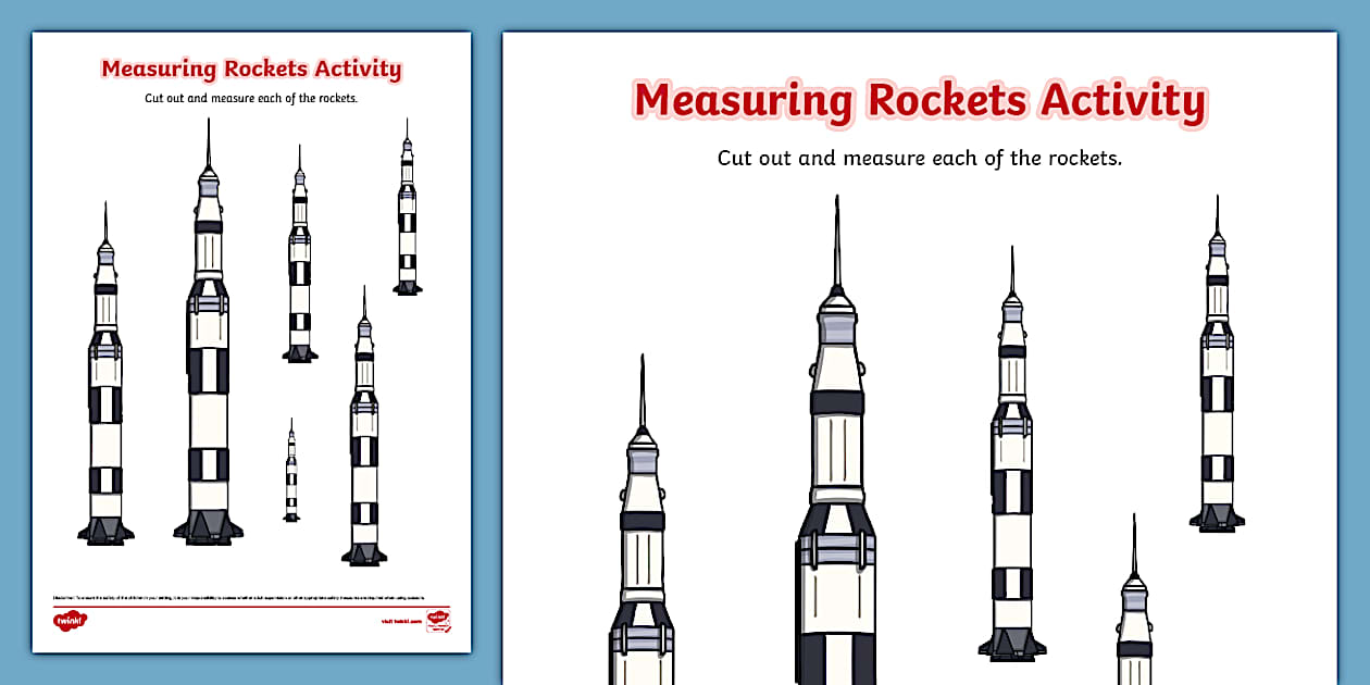 Measuring Rockets Activity - Maths - Measurement - Twinkl