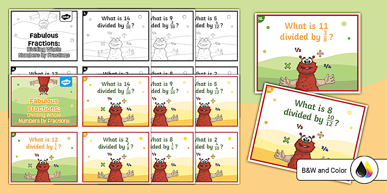 Dividing Whole Numbers by Fractions Task Cards | 6th Grade
