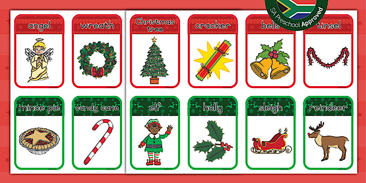 Christmas Flashcards - Twinkl South Africa (teacher made)
