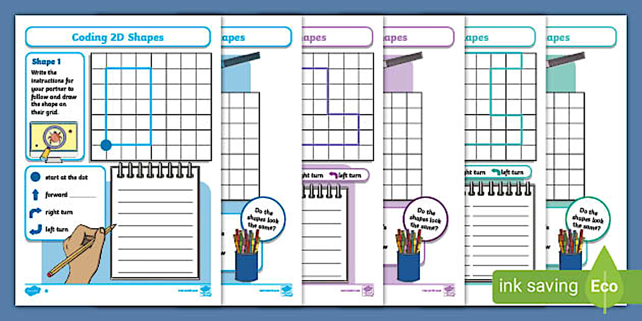 Coding 2D Shapes - Twinkl KS1 (teacher made) - Twinkl