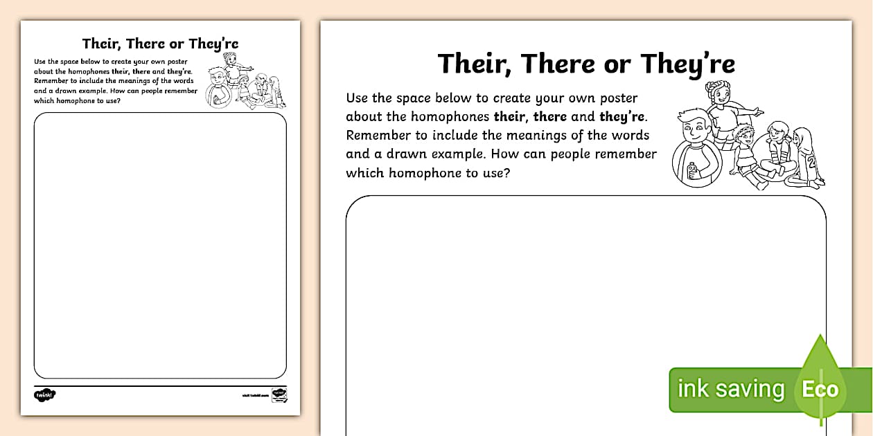 Their, There or They're Poster Activity (teacher made)