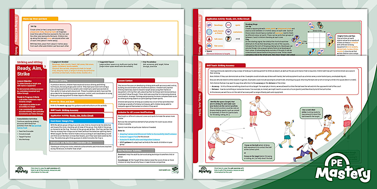 PE Mastery: Striking and Hitting L3 (l'enseignant a fait)