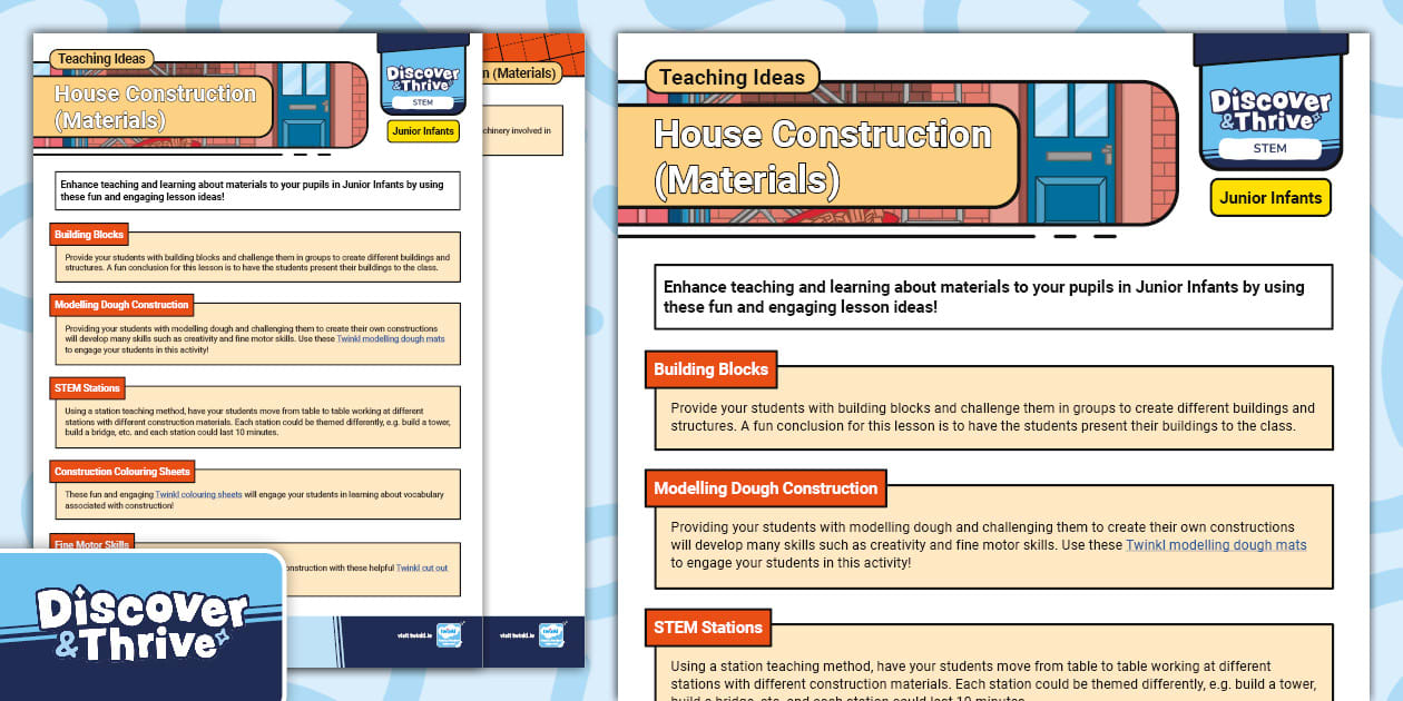 STEM (Materials) House Construction Teaching Ideas - Twinkl