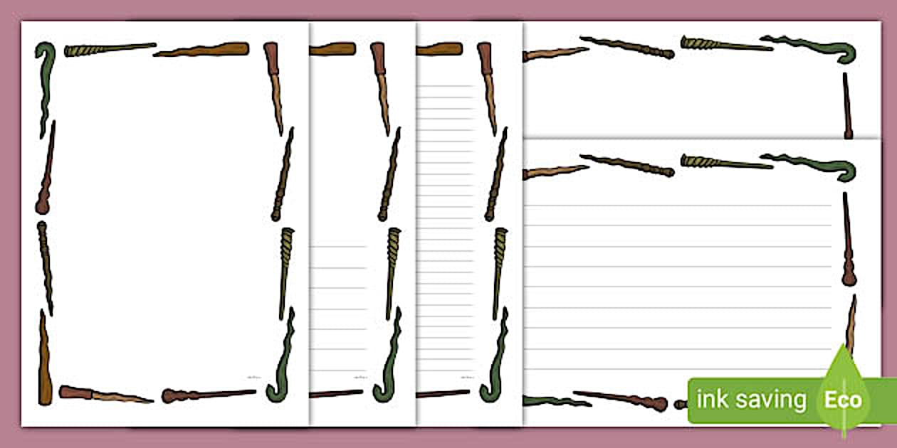 Magic Wand Page Border (teacher made) - Twinkl