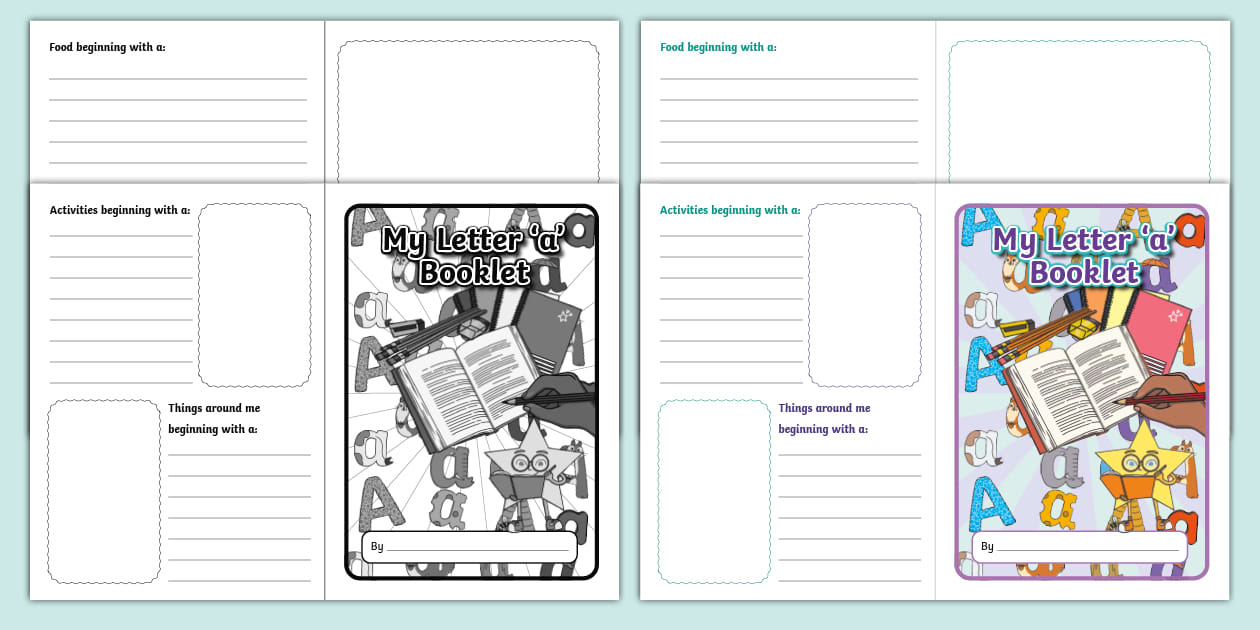 My Letter 'a' Book Writing Frame (teacher made) - Twinkl
