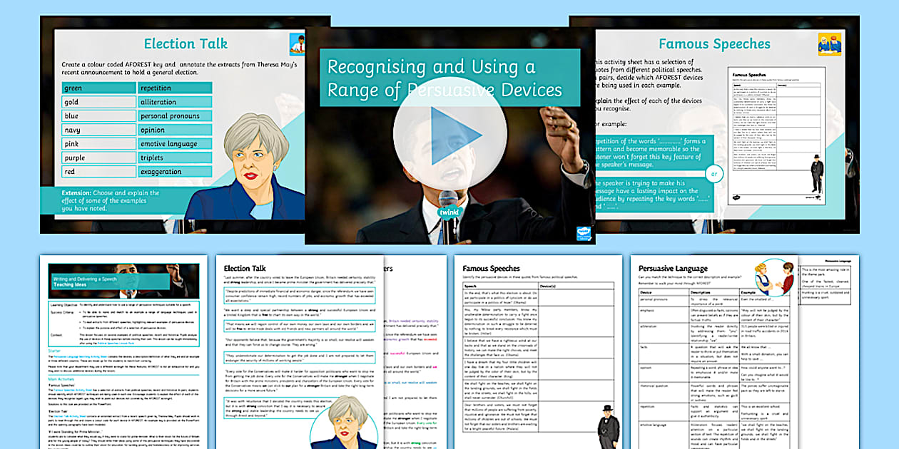 Recognizing and Using a Range of Persuasive Devices Lesson Pack ...