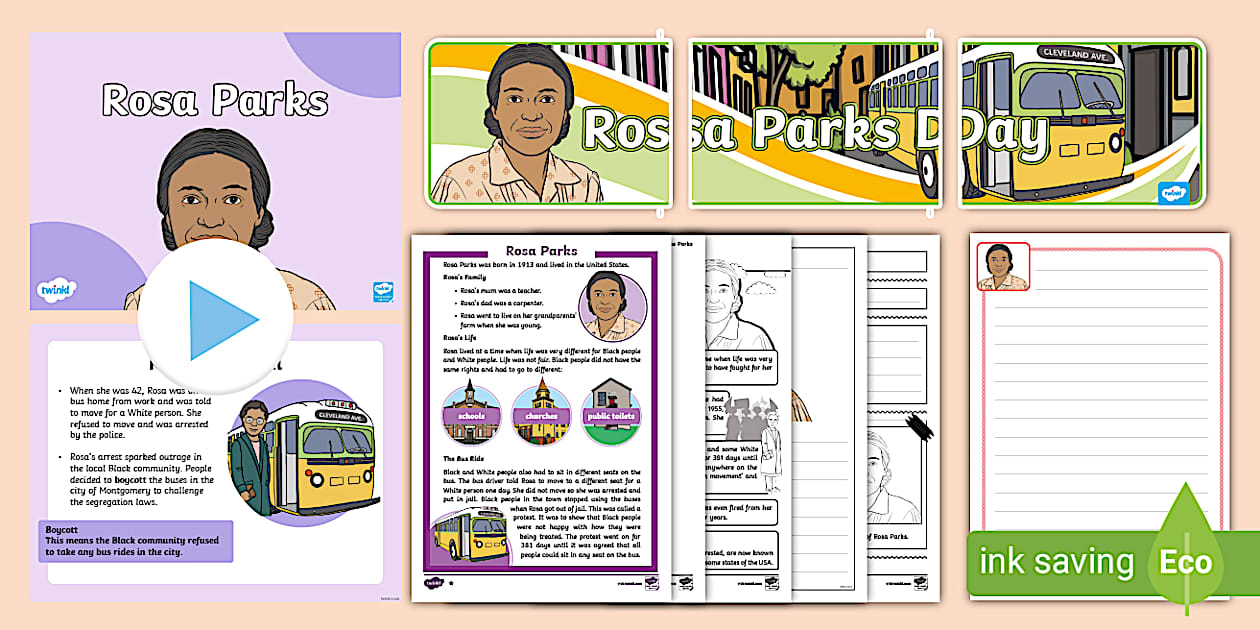 Rosa Parks Day Resource Pack - KS1 (teacher made) - Twinkl