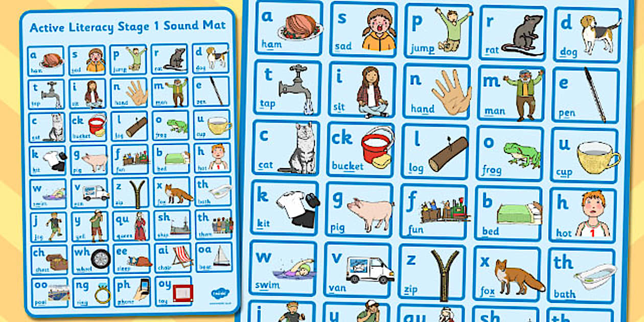 Active Literacy Stage 1 Sound Mat (teacher made) - Twinkl