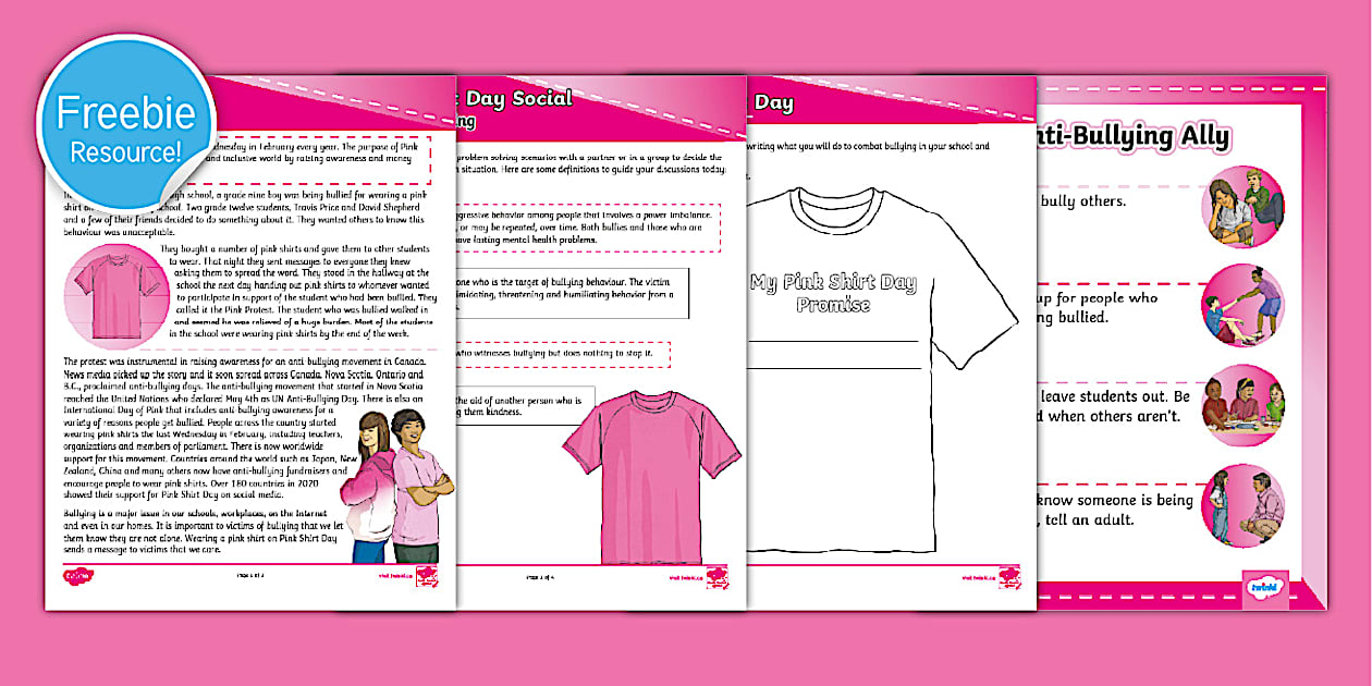 Printable Pink Shirt Day Activities | Anti-Bullying Pack